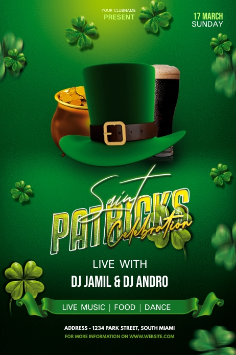 St. Patrick's Day Poster Template | PosterMyWall