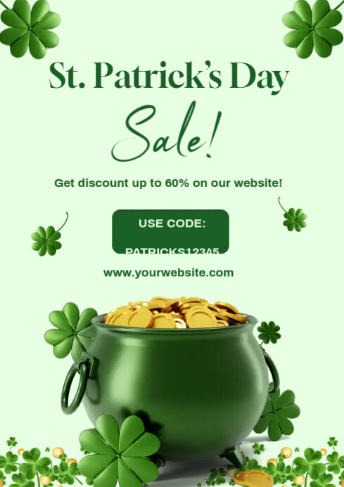 St. Patrick's Day Sale Template | PosterMyWall