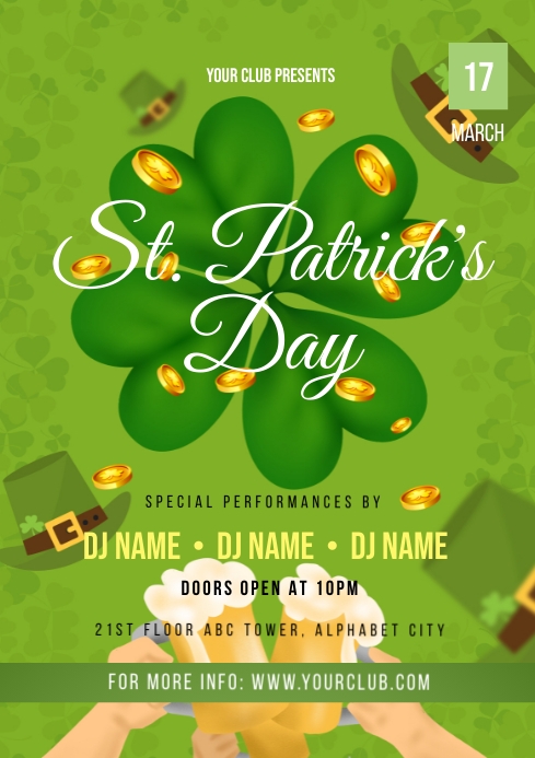 St. Patrick's Day Template | PosterMyWall