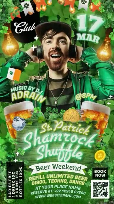 Copy of St. Patrick's Shamrock Party Display Template | PosterMyWall