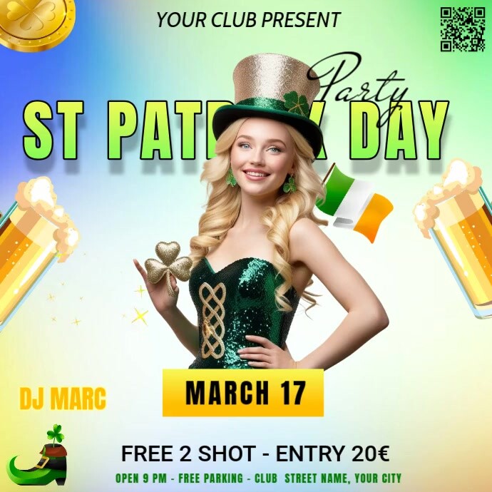 Plantilla de St. Patrick Day Party Flyer Template | PosterMyWall