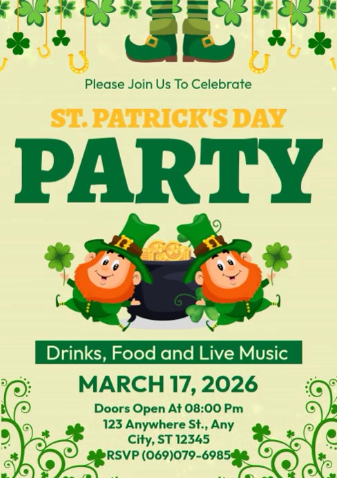 St. Patrick Event Template | PosterMyWall