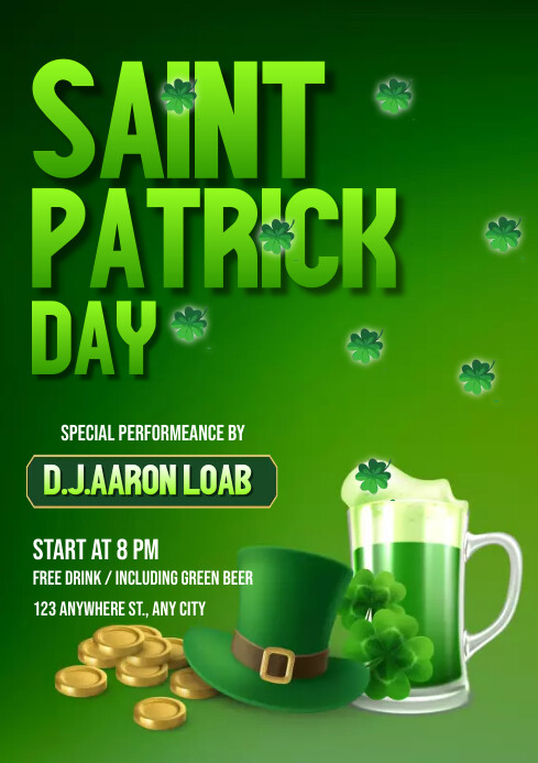 St. Patrick Party Template | PosterMyWall