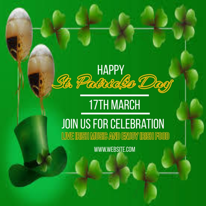 st. patricks day, saint patricks day post Template | PosterMyWall