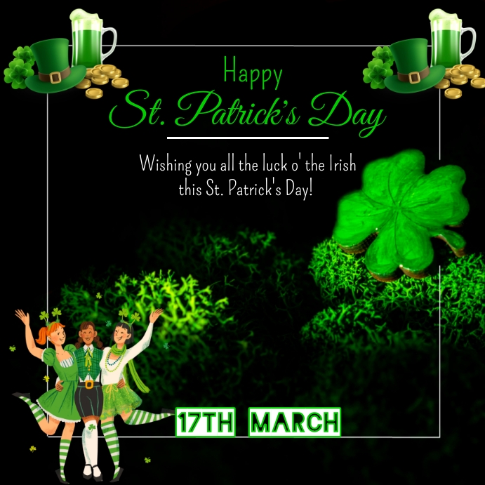 st. patricks day, saint patricks day post Template | PosterMyWall