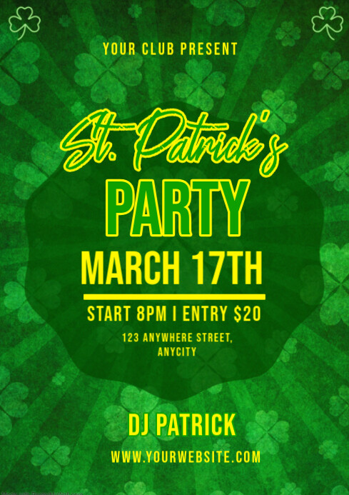 St. Patricks Day A2 Template | PosterMyWall