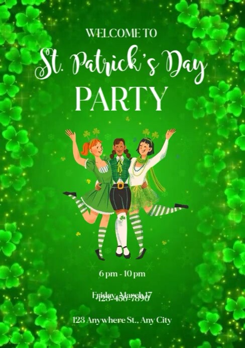 St. Patricks Day Party Template | PosterMyWall