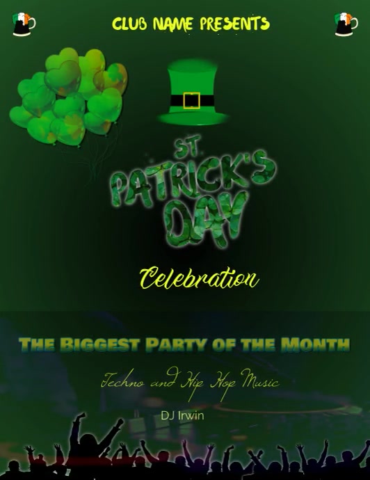 St. Patricks Day Party Flyer Template | PosterMyWall
