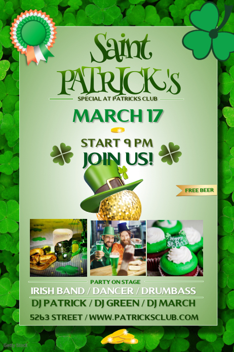 st. patricks day6 Template | PosterMyWall