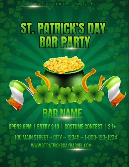 St. Patrick’s Day Bar Party | PosterMyWall