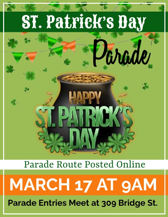 St. Patrick’s Day Parade Flyer Template | PosterMyWall