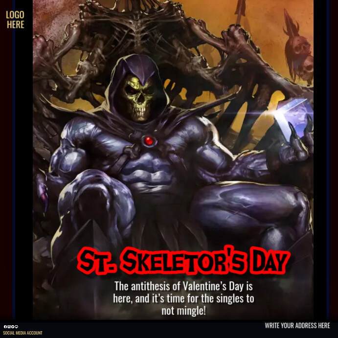 st. skeletor's day Template | PosterMyWall