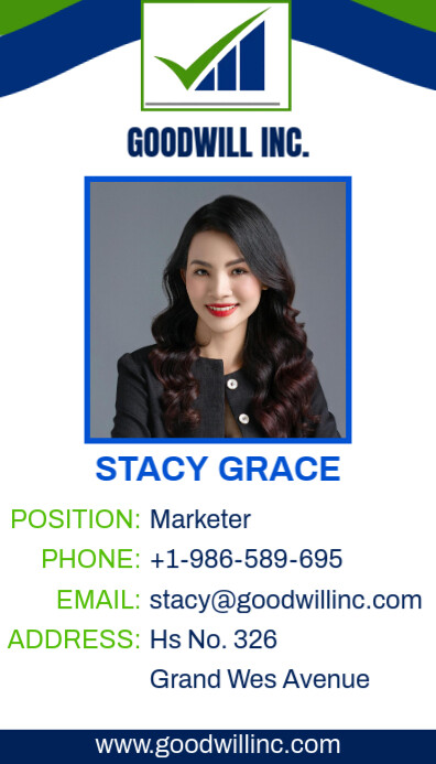 Staff ID card Template | PosterMyWall