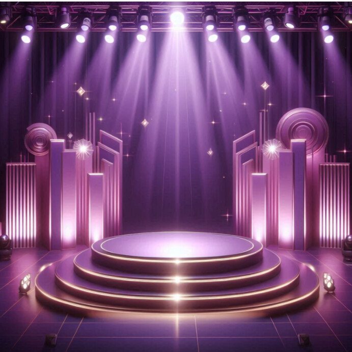 Copy of Stage podium with spotted light | PosterMyWall