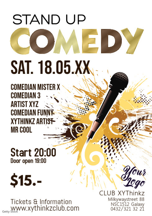 Stand up Comedy Event Flyer Poster Template M | PosterMyWall