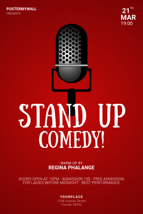Copy of Stand up Comedy Flyer Design template | PosterMyWall