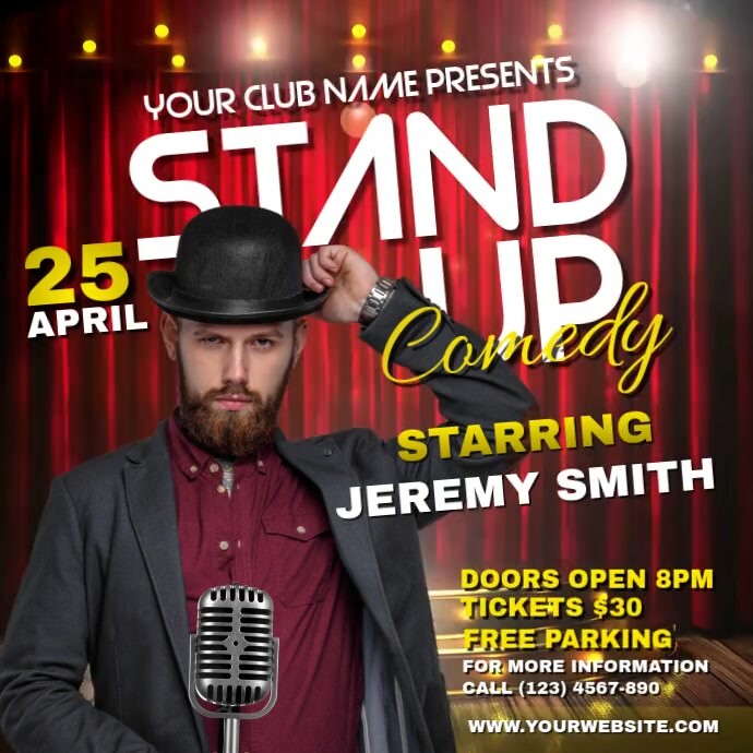 Stand Up Comedy Flyer Template | PosterMyWall
