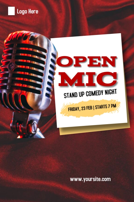 STAND UP COMEDY POSTER Template | PosterMyWall