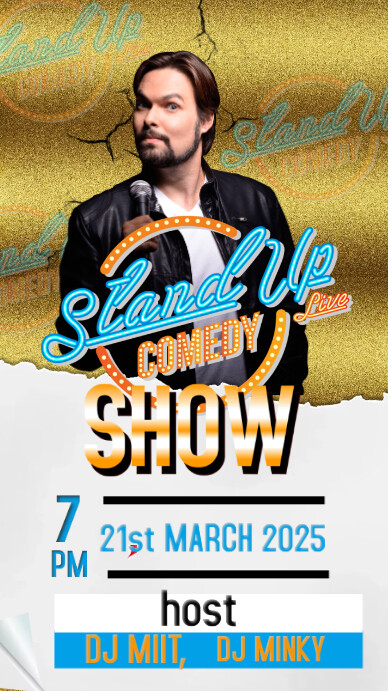 Plantilla de stand up comedy template | PosterMyWall