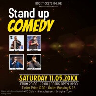 Customize Comedy Night Instagram Post Video Templates | PosterMyWall