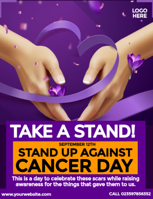 Stand Up To Cancer Day Awareness Template | PosterMyWall