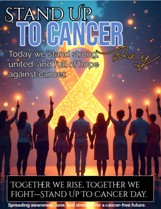Plantilla de Stand Up To Cancer Day | PosterMyWall