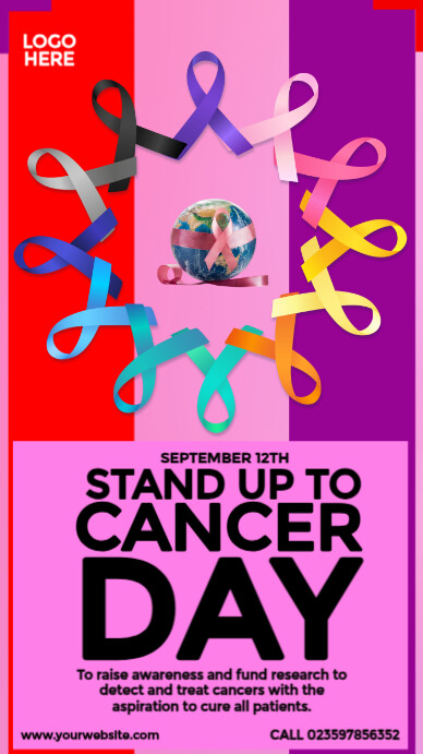 Copy of Stand Up To Cancer Day Template | PosterMyWall