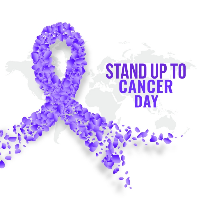 Stand up to cancer day with flower petals Template | PosterMyWall