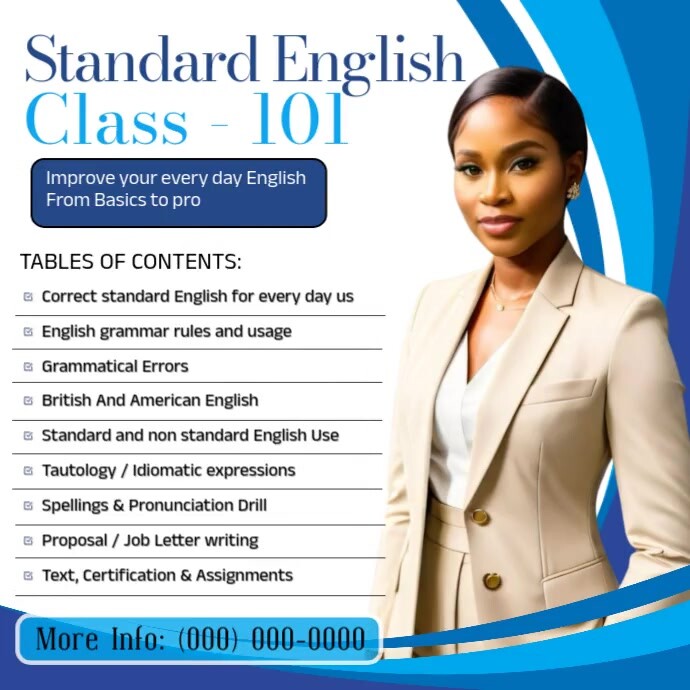 Copy of Standard English Flyer | PosterMyWall