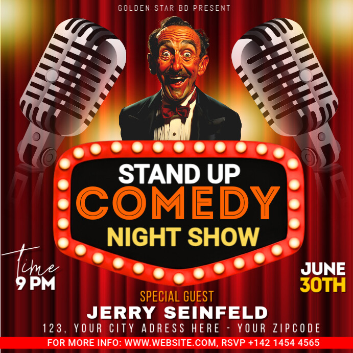 Copy of Standup Comedy Show | PosterMyWall