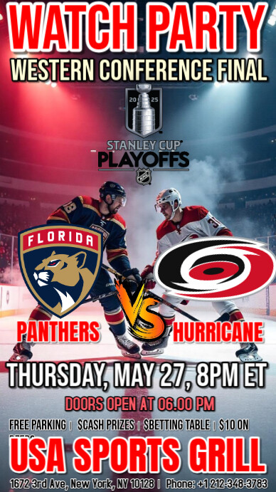Plantilla de Stanley Cup Eastern Conference Finals 2025: Hurricanes vs ...