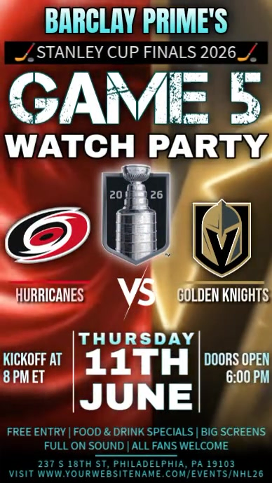 Stanley Cup Finals Watch Party Template | PosterMyWall