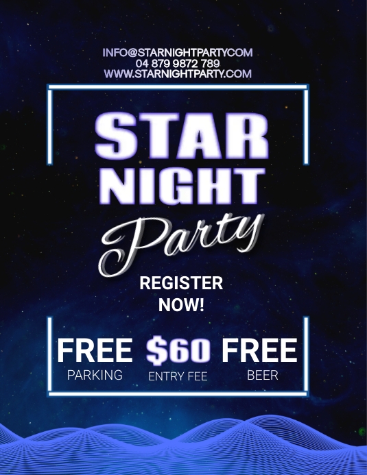 Star night party Flyer Template.. | PosterMyWall