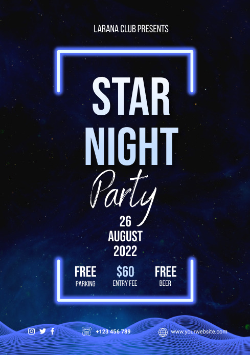 Star Night Party Poster Template | PosterMyWall