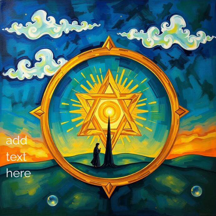 Plantilla de Star of Light and Wisdom: Mystical Journey at Sunrise ...