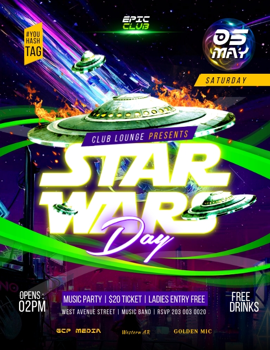 Star wars day editable Poster design Template | PosterMyWall