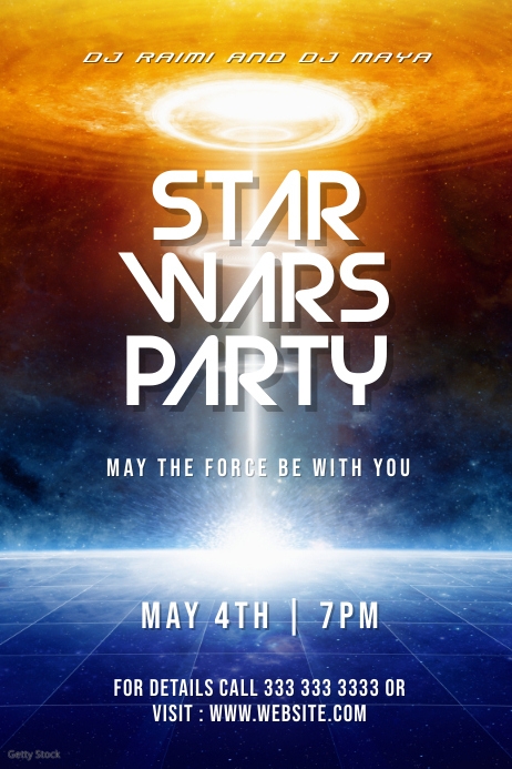 star wars party night Template | PosterMyWall