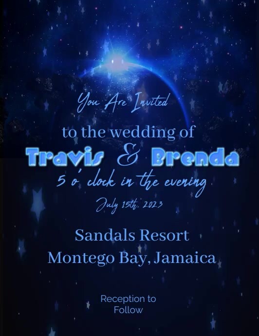 Plantilla de Starry Night Wedding Flyer (us Letter) | PosterMyWall