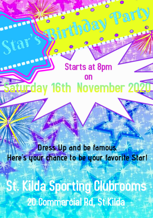 Stars Birthday Invite Template | PosterMyWall