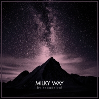 Milky Way Cosmos Cloud Stars Mixtape CD Cover Template | PosterMyWall