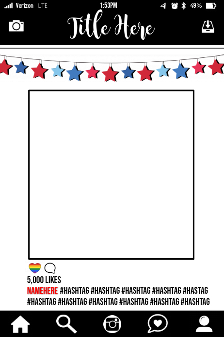 Stars Party Prop Frame | PosterMyWall