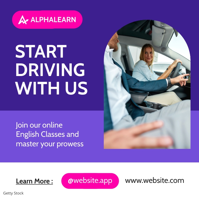 start driving with us driving lessons templat Template | PosterMyWall