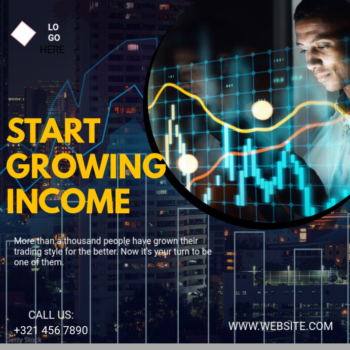 Start growing income Template | PosterMyWall