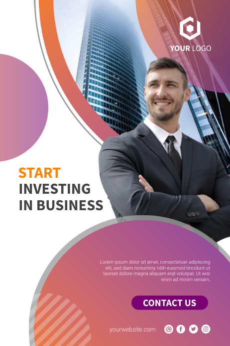 Start Investing In Business Poster Template | PosterMyWall