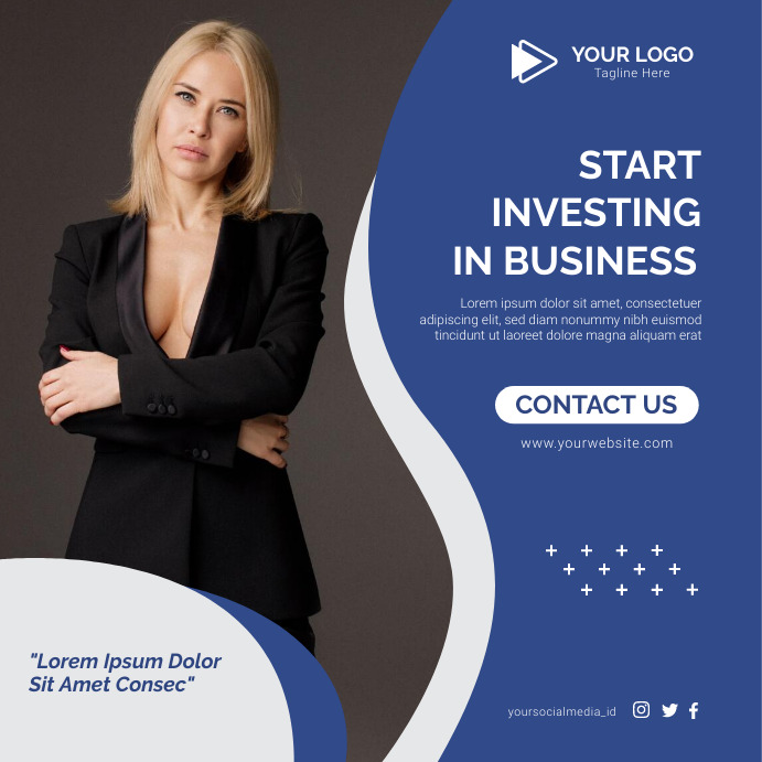 Start Investing In Business Social Media Post Template | PosterMyWall