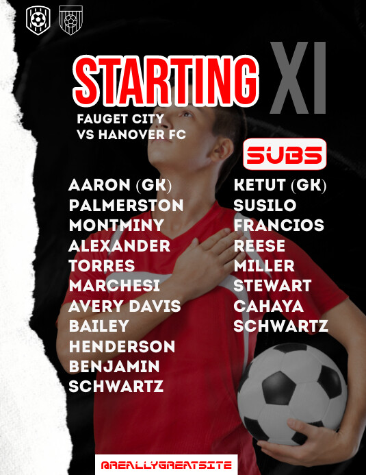 Starting Line-Up Template | PosterMyWall