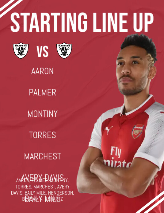 starting line up1 Template | PosterMyWall