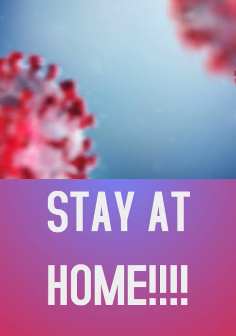 STAY AT HOME Template | PosterMyWall