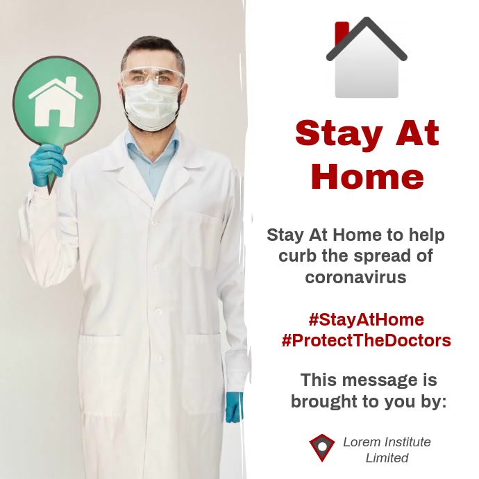 STAY AT HOME VIDEO AD Template | PosterMyWall