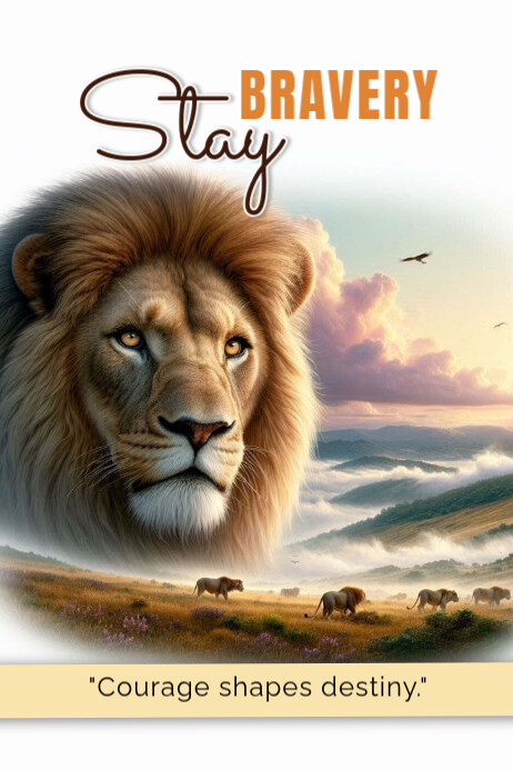 Modèle Stay bravery | PosterMyWall